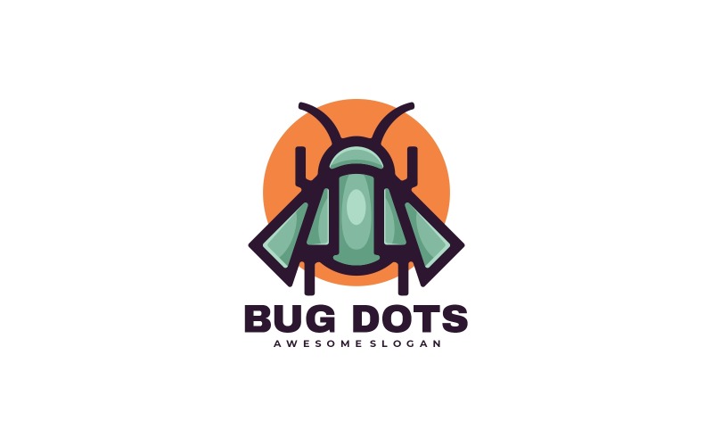 Bug Dots Simple Mascot Logo #218517 - TemplateMonster