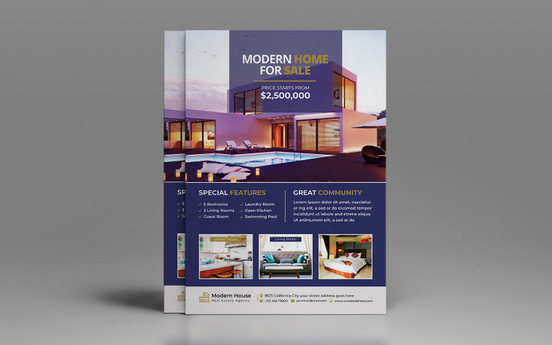 Real Estate Flyer poster promotion Template - TemplateMonster
