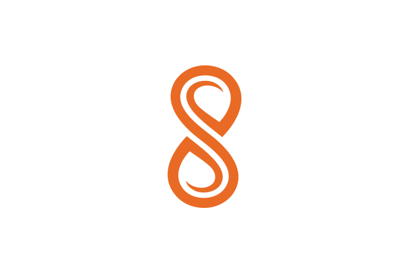 Infinity Number Eight Logo Design Template - TemplateMonster