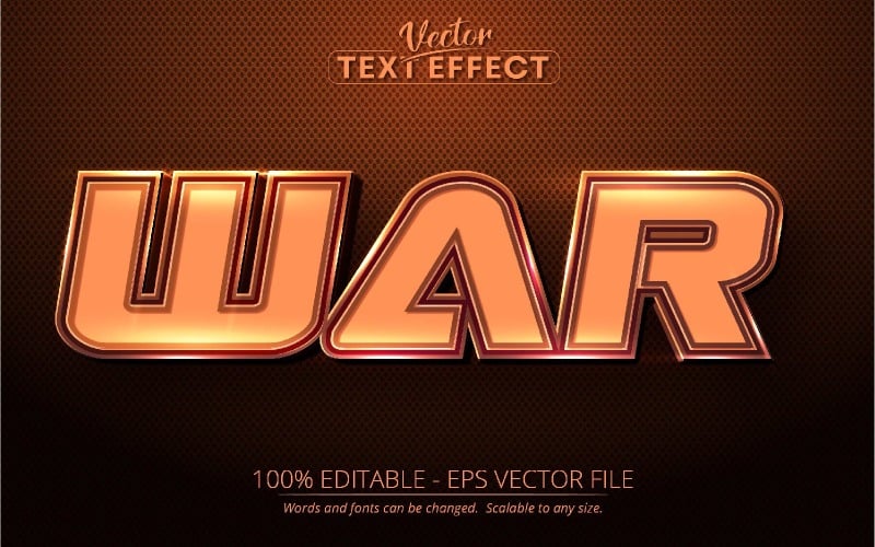 War - Cartoon Style, Editable Text Effect, Font Style, Graphics ...
