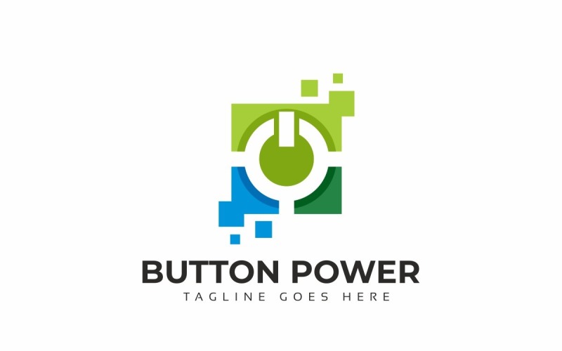 Düğme Güç Logo Şablonu #219799 - TemplateMonster