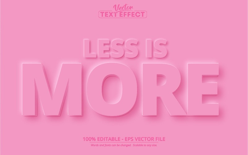 Less Is More - Editable Text Effect, Cartoon Font Style, Graphics ...