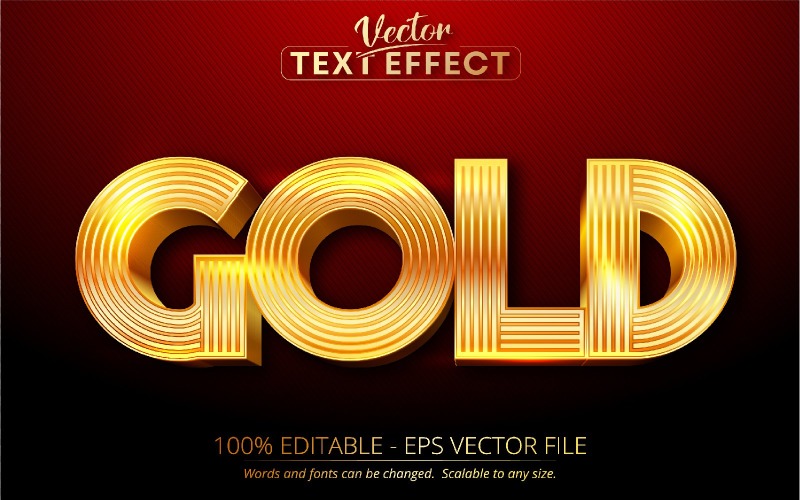 Gold - Editable Text Effect, Shiny Gold Textured Font Style, Graphics ...