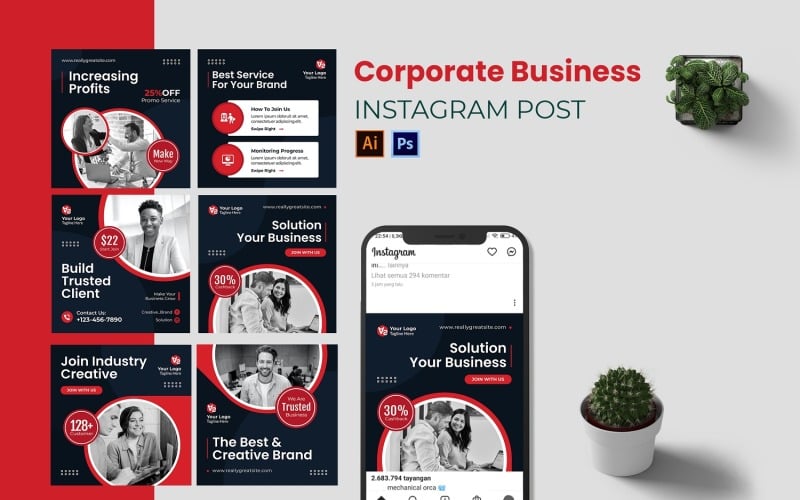 Corporate Business Instagram Post #220099 - TemplateMonster