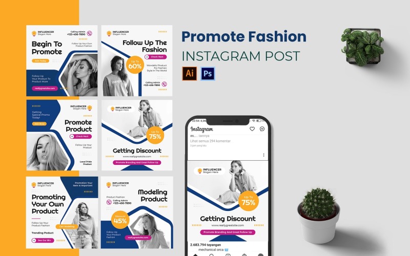 Promote Fashion Instagram Post #220081 - TemplateMonster