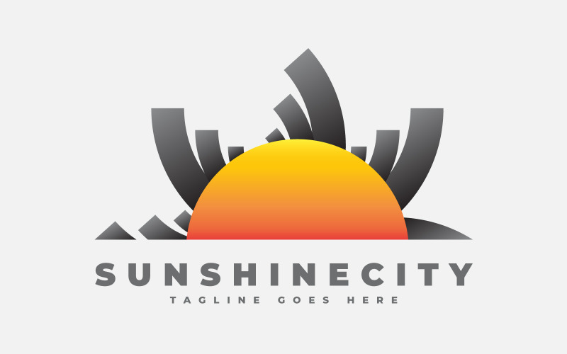 Golden City Logo Template #220255 - TemplateMonster