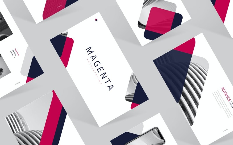 Modèle Powerpoint MagentaPRO #220374 - TemplateMonster