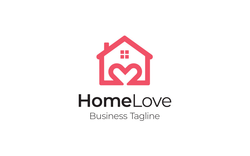 Hem Love Real Estate Logotyp Designmall - TemplateMonster