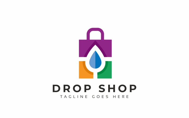 Plantilla de logotipo Drop Shop Nature - TemplateMonster