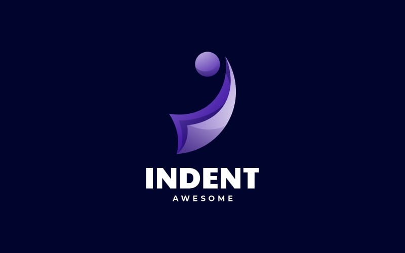 Letter I Gradient Logo Style #220983 - TemplateMonster