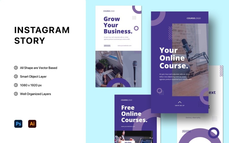 Clean Instagram Story Template #221110 - TemplateMonster