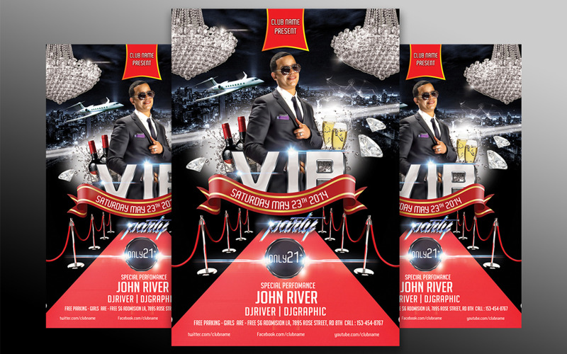 VIP Party - Flyer Template #221155 - TemplateMonster
