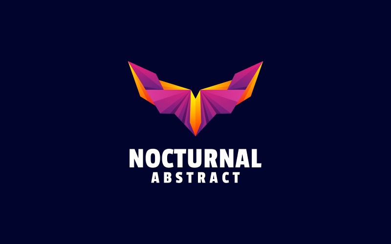 Abstract Nocturnal Gradient Colorful Logo - TemplateMonster