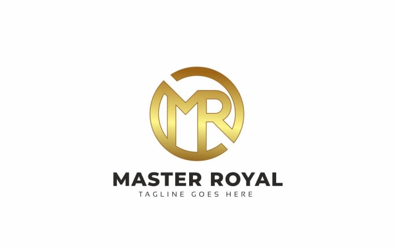 Plantilla de logotipo de letra Master Royal M y R