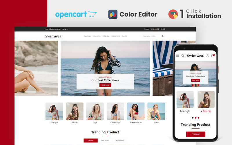 Lingerie - Lingerie, Ladies Wear, Shapewear, Swimwear & Bikini Store Opencart Theme