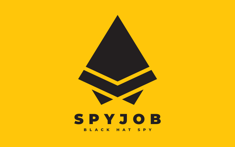 Black Hat Spy Technology Logo Template - TemplateMonster