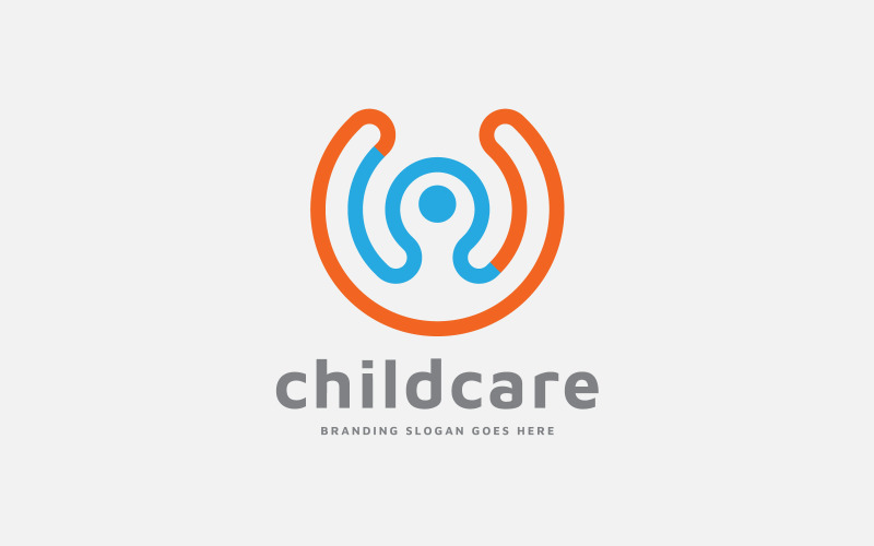 Child Care Organization Logo Template - TemplateMonster