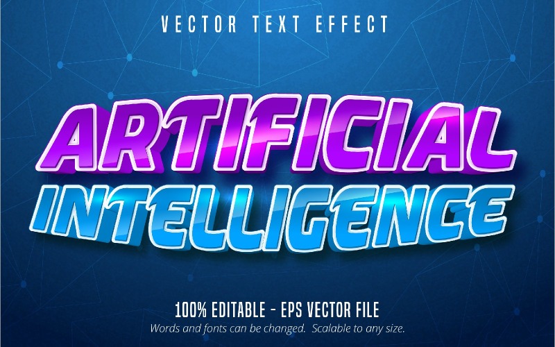 Artificial Intelligence - Editable Text Effect, Comic And Cartoon Text ...