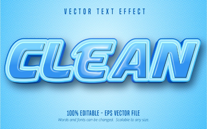 Clean - Editable Text Effect, Comic And Cartoon Text Style, Graphics ...