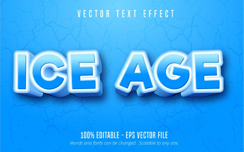 Ice Age - Editable Text Effect, Cartoon And Comic Text Style, Graphics ...