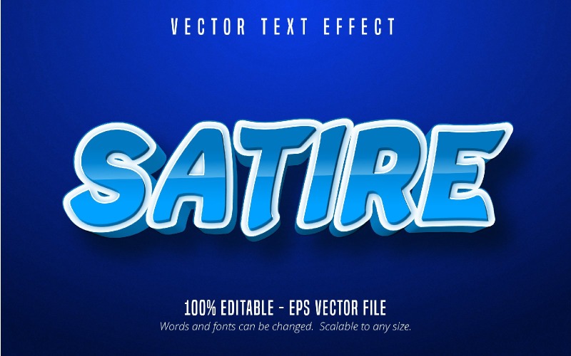 Satire - Editable Text Effect, Cartoon And Comic Text Style, Graphics ...