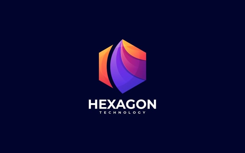 Hexagon Gradient Colorful Logo #221867 - TemplateMonster