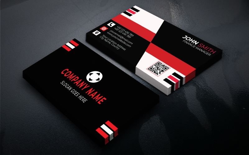 Corporate Business Card In Four Colour Variations