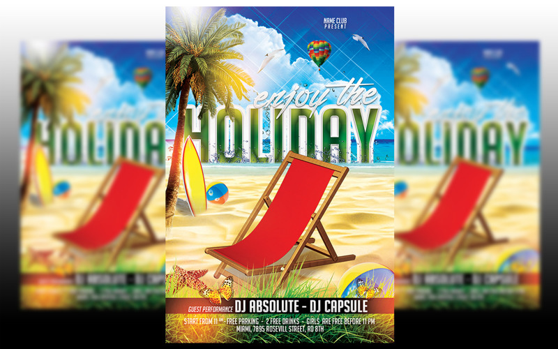 Enjoy The Holiday - Flyer Template #222369 - TemplateMonster