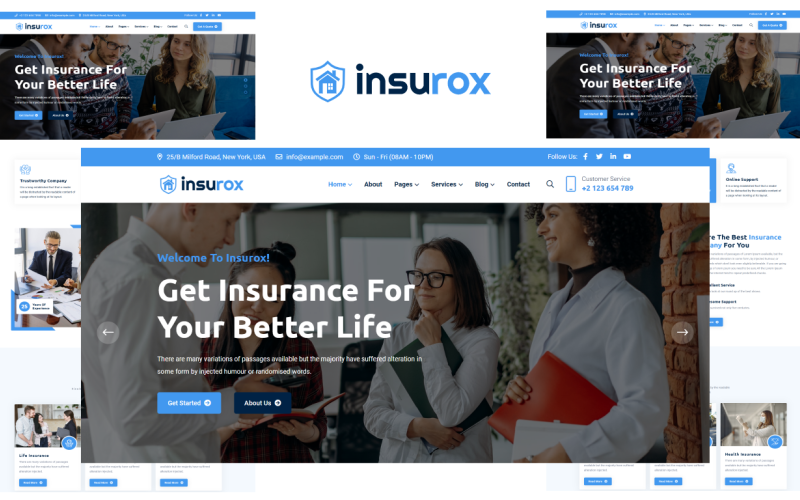 Insurox - Insurance Company HTML5 Template - TemplateMonster