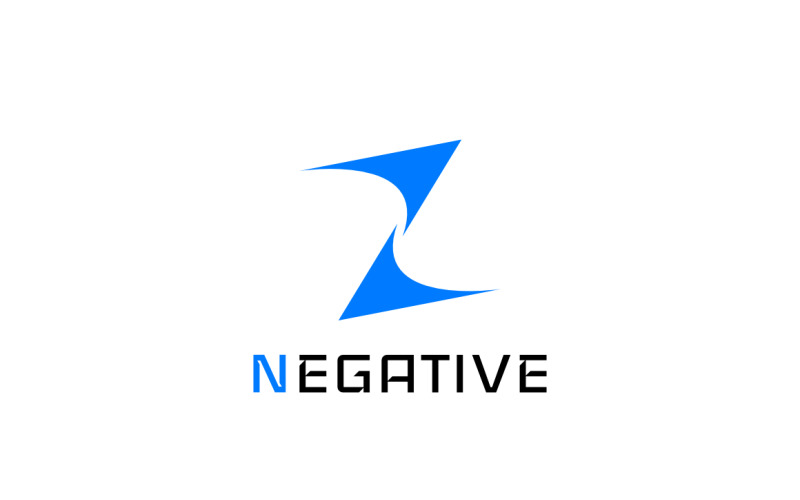 Letter N Negative Space Blue Logo #222493 - TemplateMonster