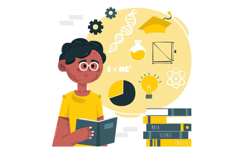 Learning Concept Illustration #222588 - TemplateMonster