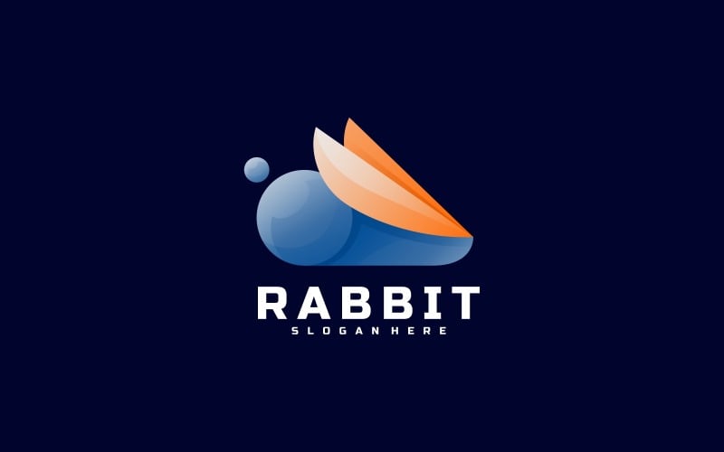 Rabbit Gradient Color Logo Template #222535 - TemplateMonster