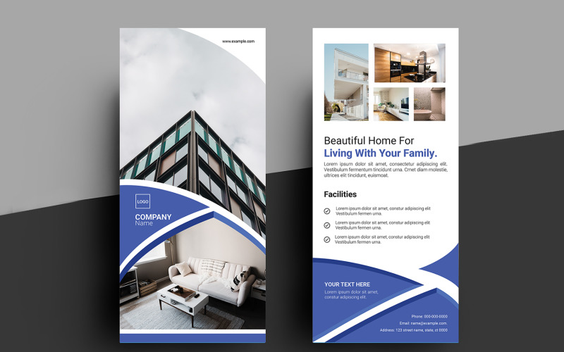 Vorlage für die Unternehmensidentität für die Rack-Karte für Unternehmen