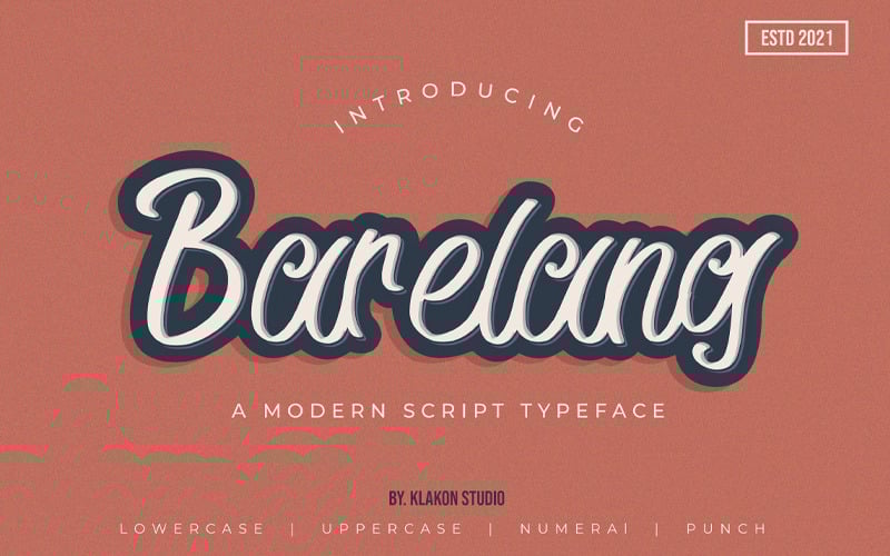 Barelang: un tipo de letra de script moderno