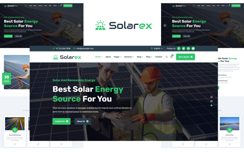 Solarex - Solar And Renewable Energy HTML5 Template