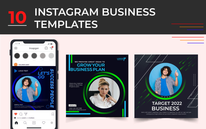 Instagram Business Templates Social Media - TemplateMonster