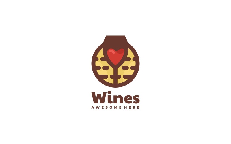 Wine Simple Logo Template #223356 - TemplateMonster