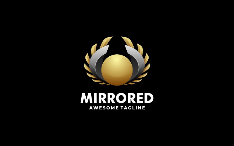 Mirrored Gradient Logo Style #223443 - TemplateMonster