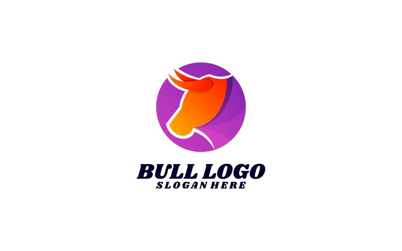 Bull Gradient Logo Design #223765 - TemplateMonster