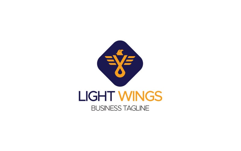 Eagle Light Wing Logo Design Template - TemplateMonster