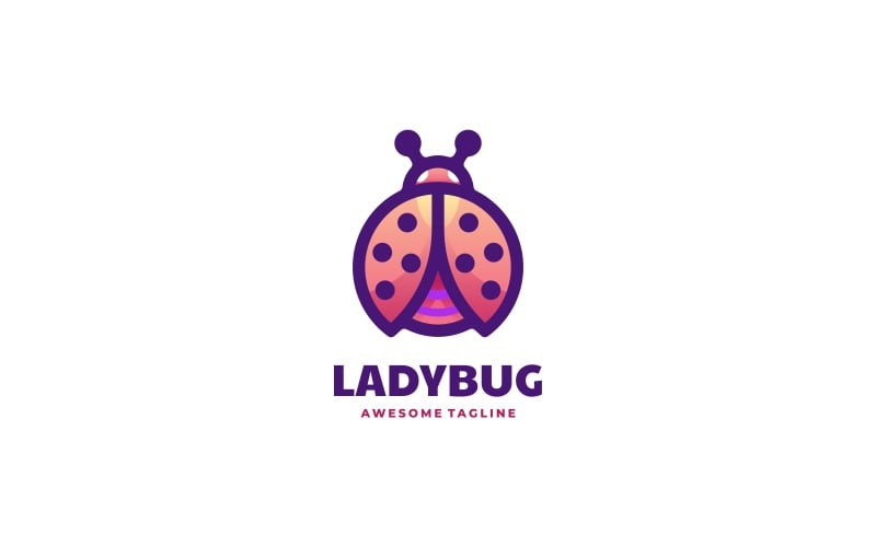 Ladybug Simple Mascot Logo #223748 - TemplateMonster