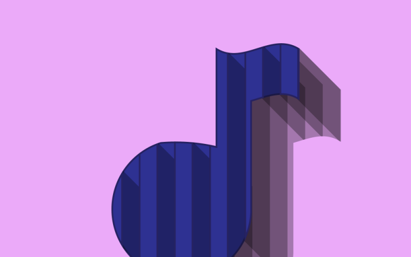 Vektorové logo hudební značky - krásné a moderní logo hudební značky