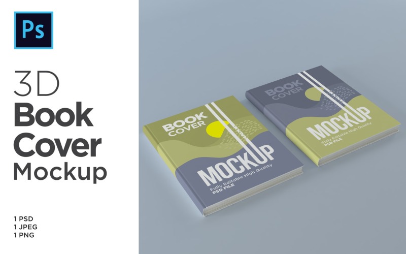 Booklet Two Books Cover Mockup 3d Illustration Template