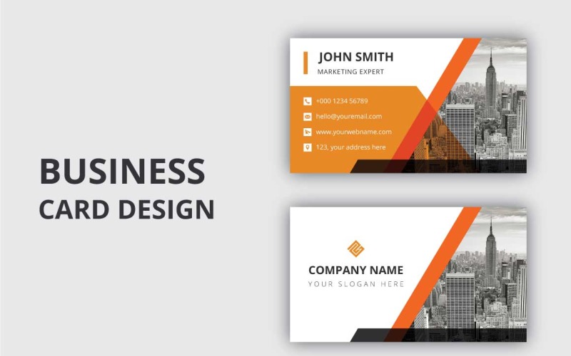 Clean Business Card Design #224728 - TemplateMonster