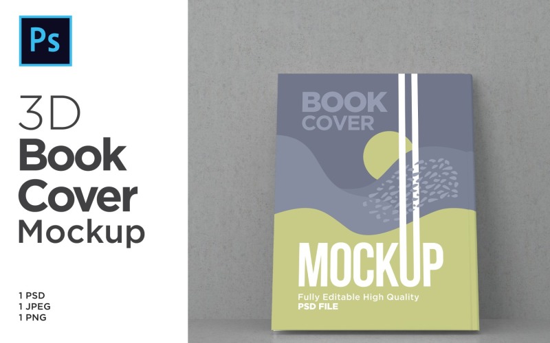 3d Rendering Books Cover Mockup Template - TemplateMonster