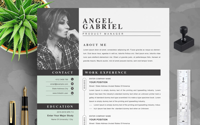 Angel / Professional Resume Template - TemplateMonster