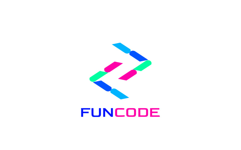 Abstract Playful Code - Fun Coding Logo - TemplateMonster