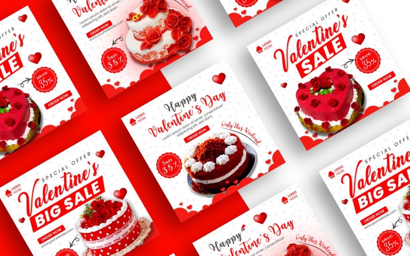 Happy Valentines Instagram Post Social Media