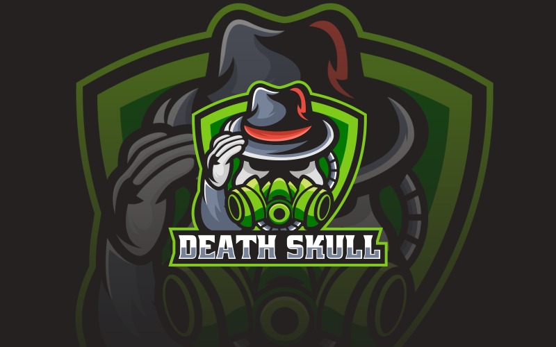 Logotipo do Death Skull Sport e E-Sports - TemplateMonster