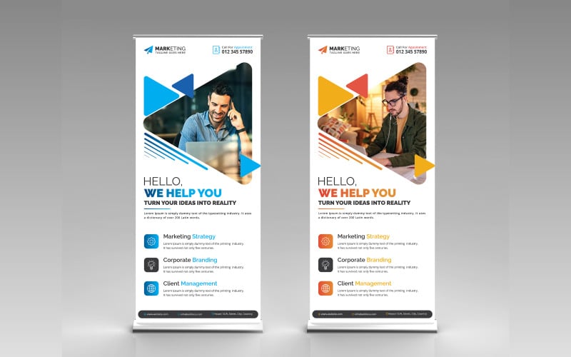 Moderno Criativo Elegante Corporativo Roll Up Banner Sinalização ...